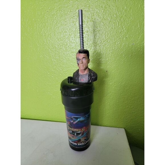 Dining | Vintage 1999 Universal Studios Terminator 2 3d Bottle Cup Bust ...